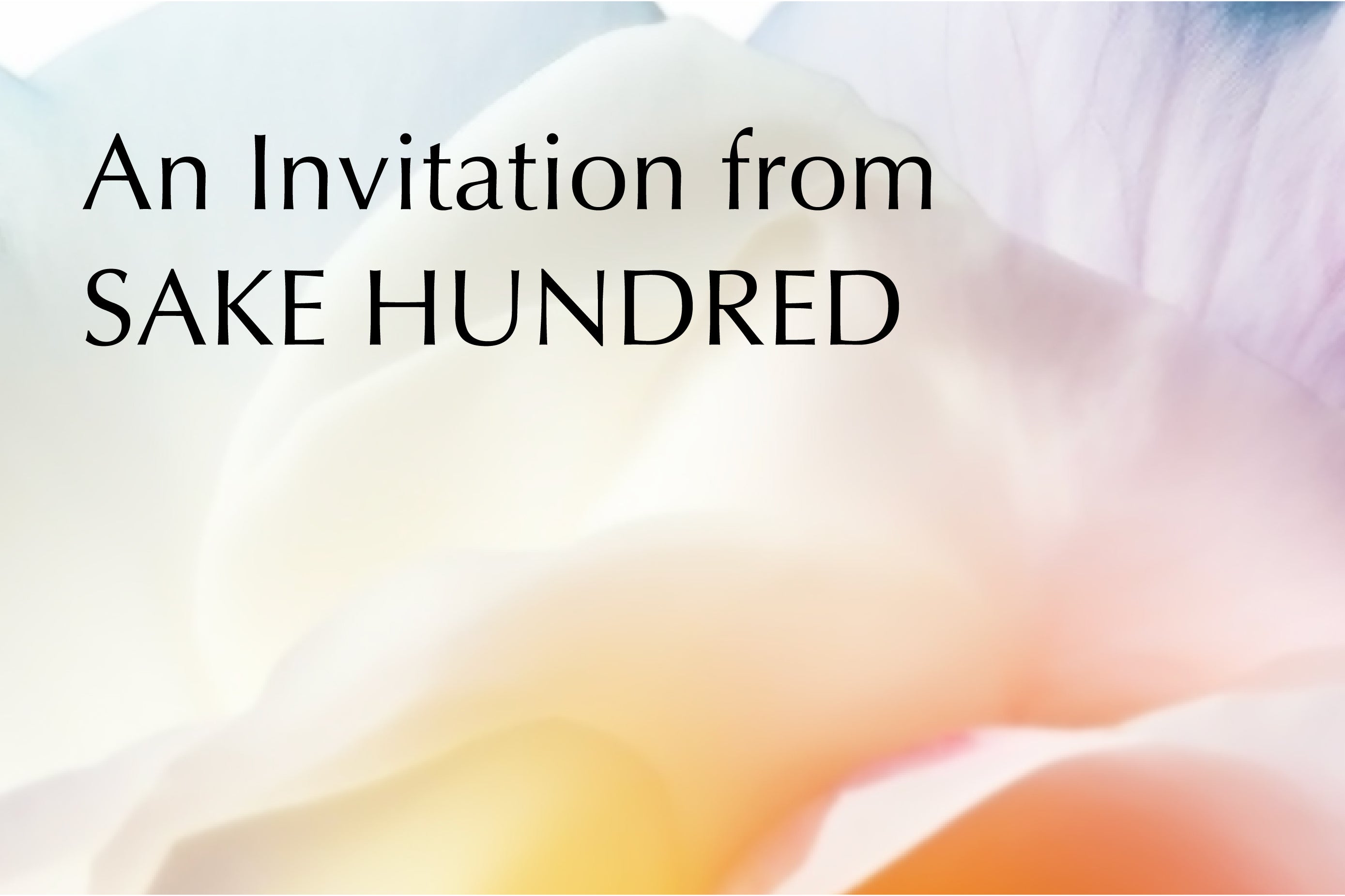 An Invitation from SAKE HUNDRED - 5th Anniversary